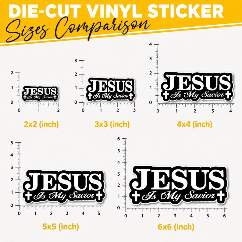 Jesus is My Savior Vinyl Decal Sticker for Car Window, Christian Cross ...