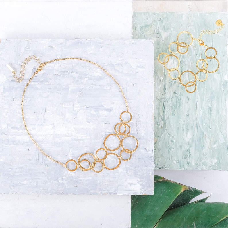 Delicate Gold Bib Necklace Delicate Gold Necklace Gold - Etsy