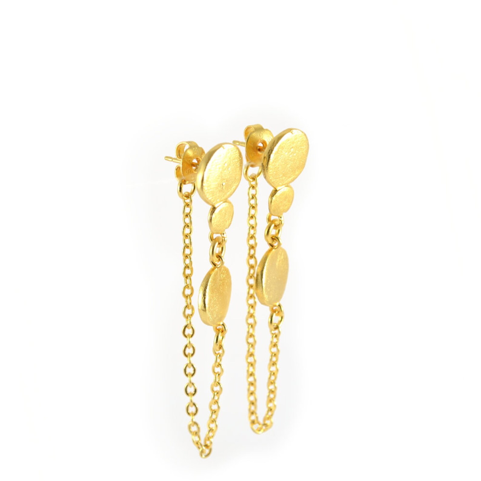 Unique Gold Earrings, Unique Gold Stud Earrings, Gold Minimalist ...