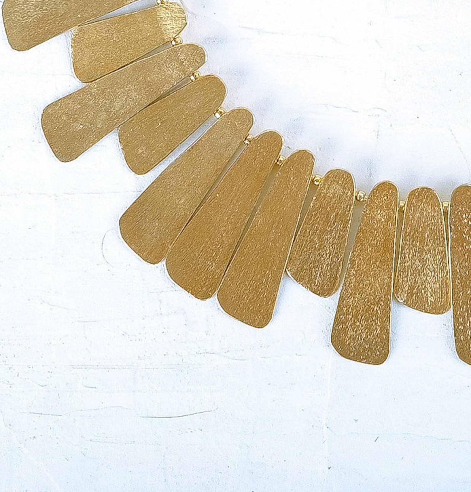 Statement Gold Necklace, Gold Geometric Necklace, Gold Abstract ...