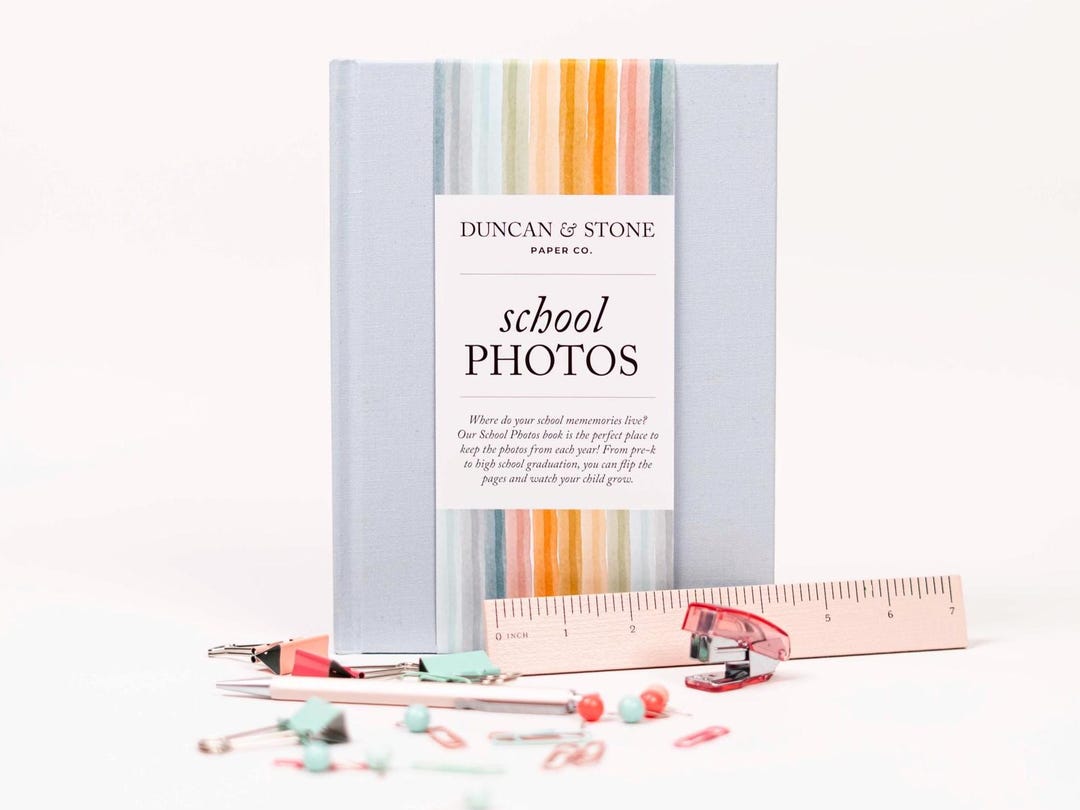 School Photos Memory Book | First Day of School Scrapbook | Back to ...