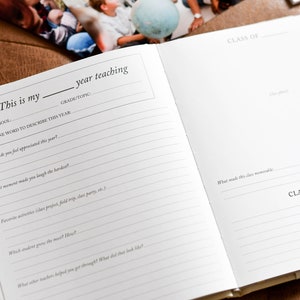 Teacher Memory Book: Linen Keepsake Journal, End of Year Gift - Etsy