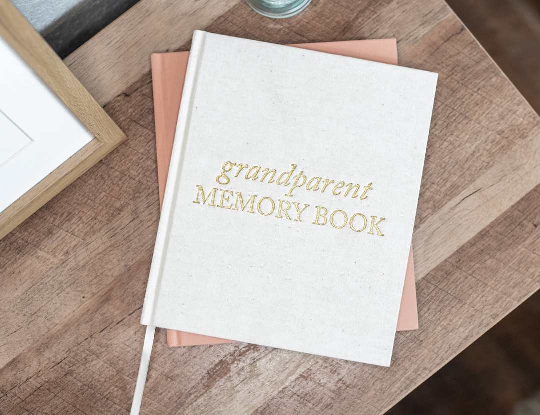 Grandparent Memory Book: Linen Keepsake Photo Album, Grandma/grandpa ...