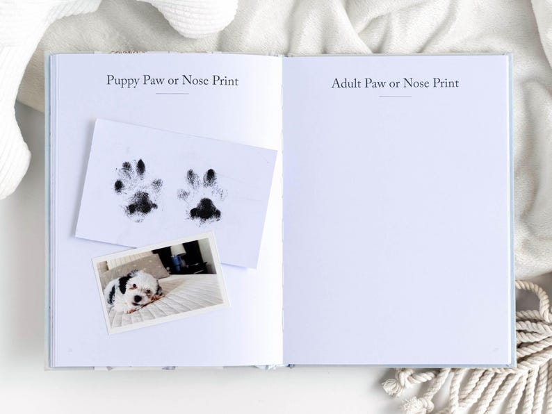 Dog Memory Book: Puppy Keepsake Journal With Gold Foil - Etsy