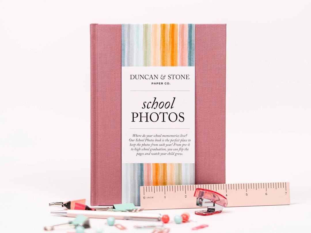 School Photos Memory Book | First Day of School Scrapbook | Back to ...