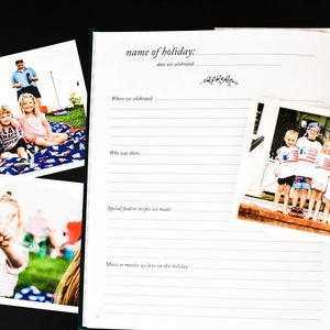 Holiday Memory Book: Christmas Scrapbook Album, Family Keepsake Journal ...