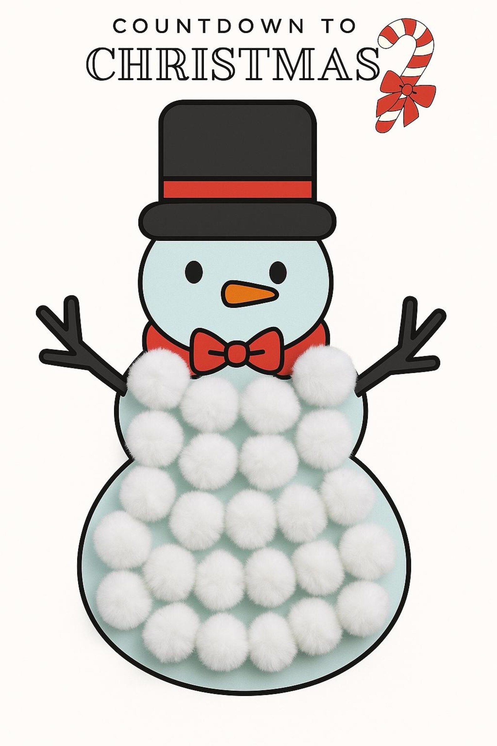 Christmas Countdown Printable Pack, Santa, Tree, Snowman (PDF) - Etsy