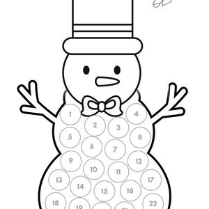 Christmas Countdown Printable Pack, Santa, Tree, Snowman (PDF) - Etsy