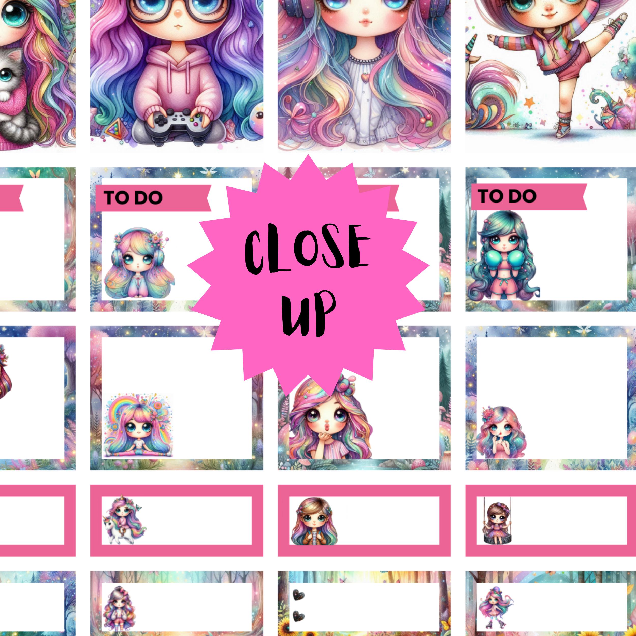 Happy Planner Printable Stickers, Colorful, Cute Quirky Girls Planner ...