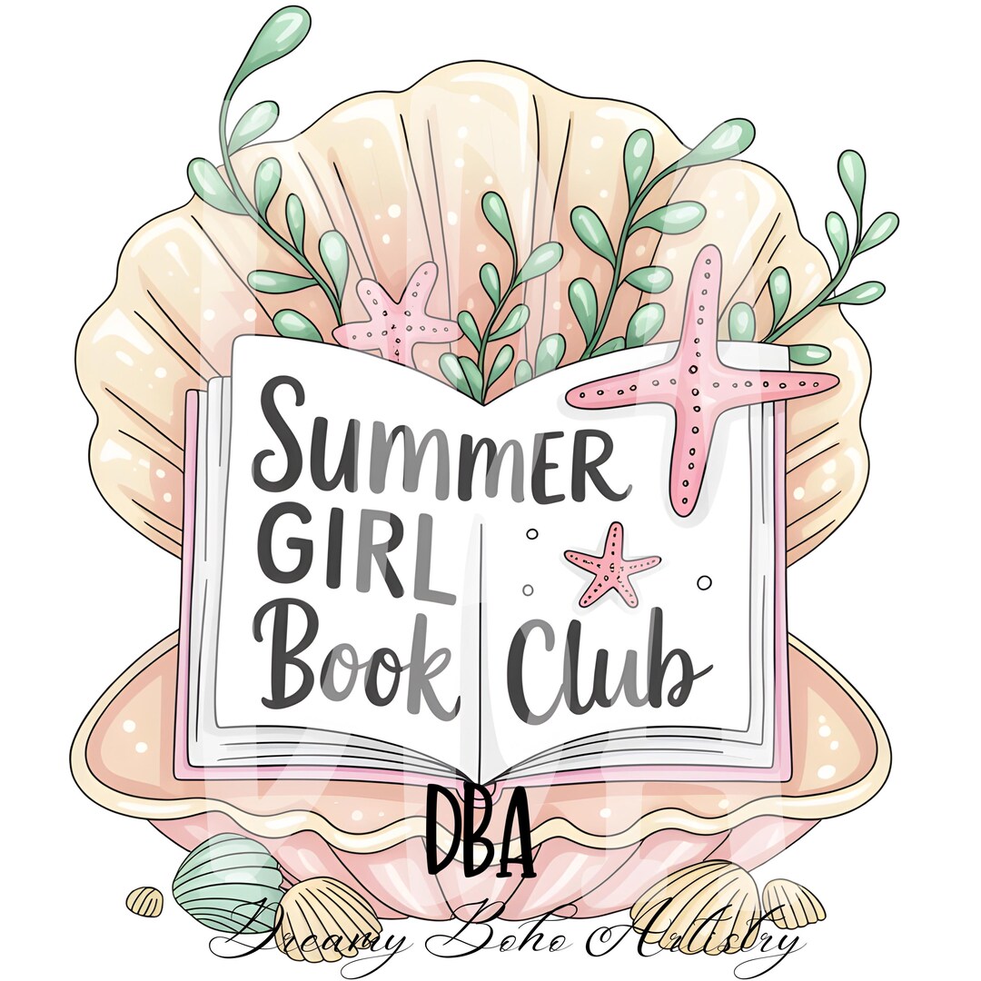 Summer Girl Book Club PNG | Cutest Bookish Clipart | Trendy Book Lover ...