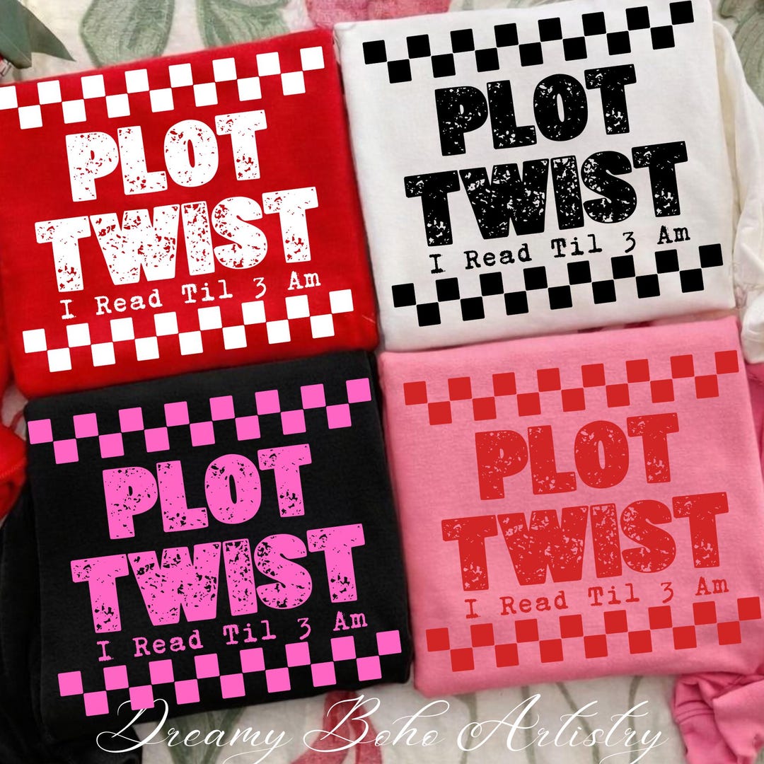 Plot Twist I Read Til 3 AM PNG Bundle | Book Lover Humor Designs ...