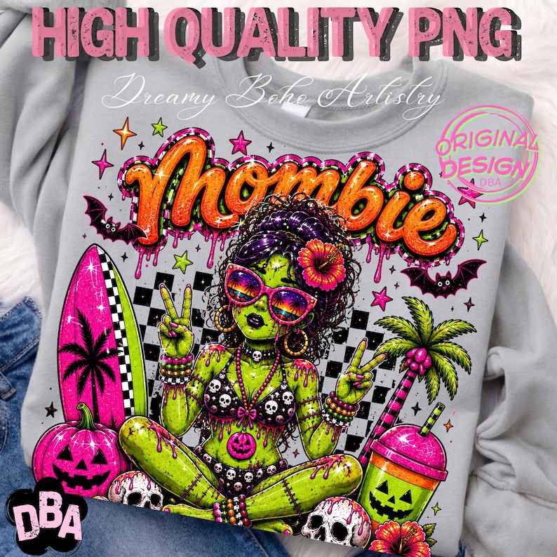 Mombie PNG | Summerween Mombie | Spooky Mom Halloween Beach Sublimation ...