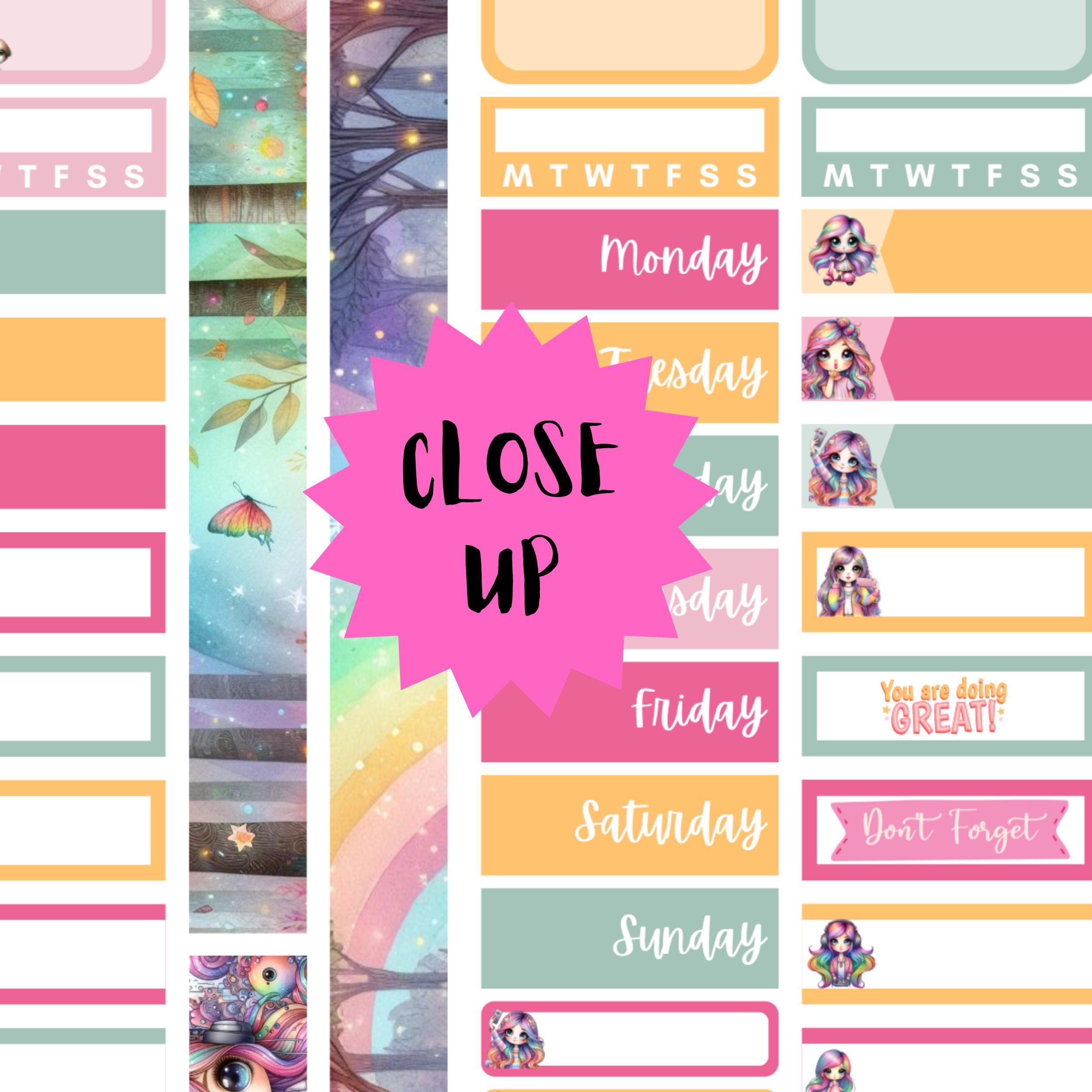 Happy Planner Printable Stickers, Colorful, Cute Quirky Girls Planner ...