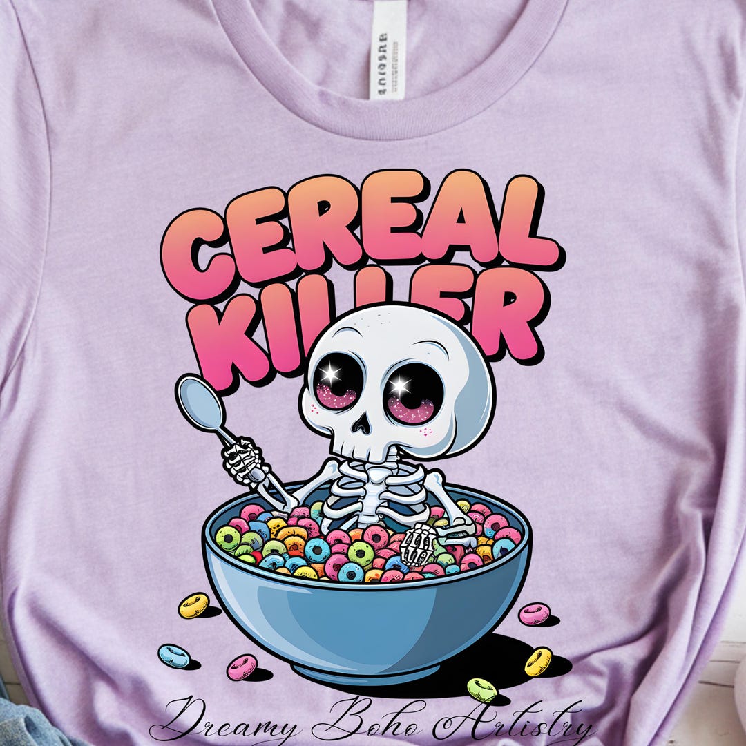 Cereal Killer PNG | Funny Skeleton Grim Reaper Cereal Design | Spooky ...