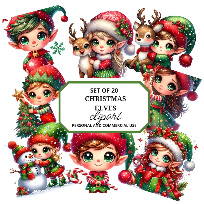 Elf Clipart - Etsy