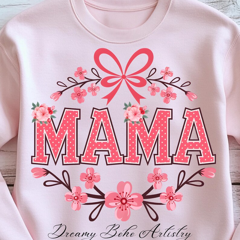 Preppy Mama Png, Cute Mama Png, Floral Mama Png, Mothers Day Png, Mama ...