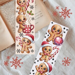 30 Christmas Gingers Bookmarks, Winter Gingerbread Bookmarks, DIY ...
