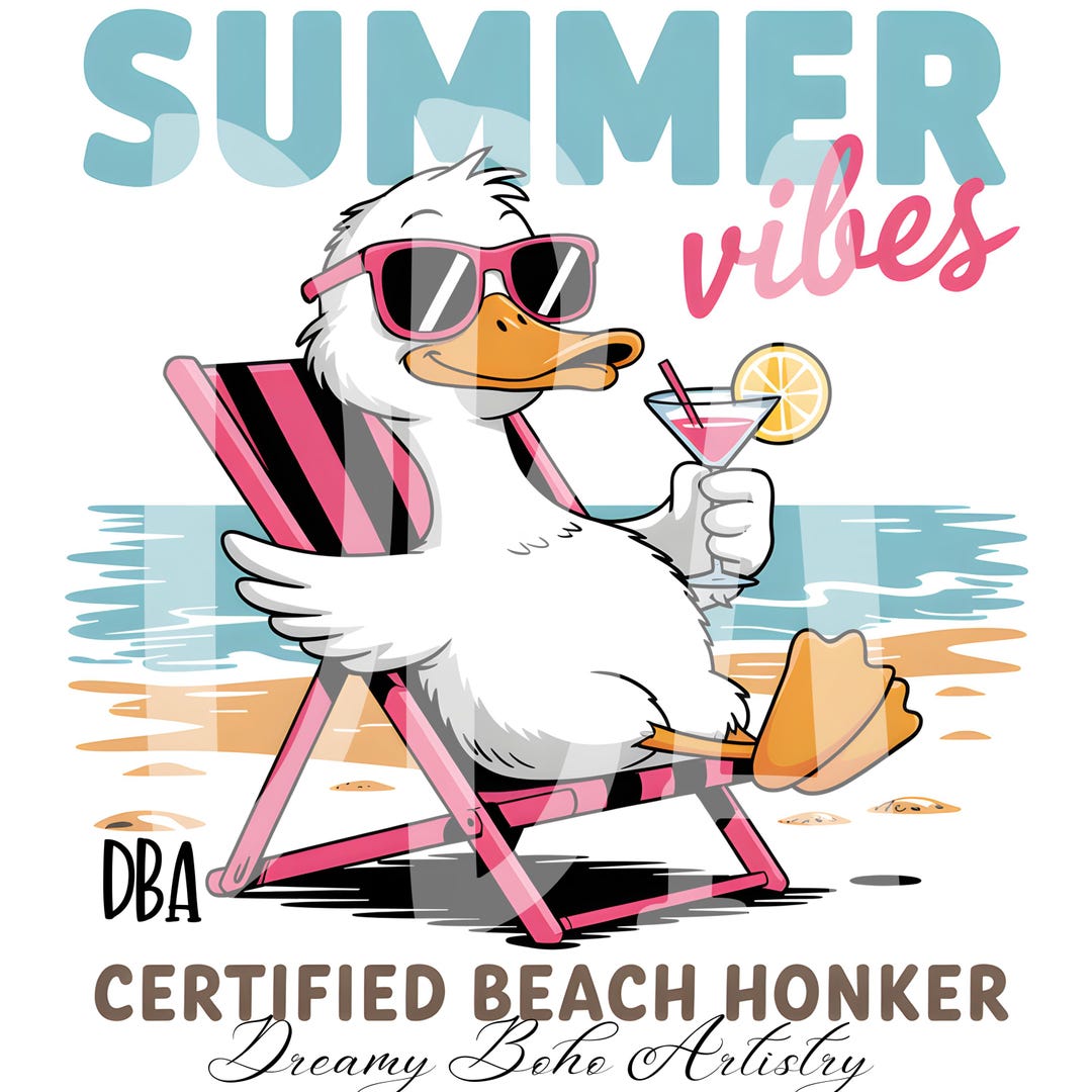 Summer Vibes Certified Beach Honker PNG | Funny Summertime Goose Design ...