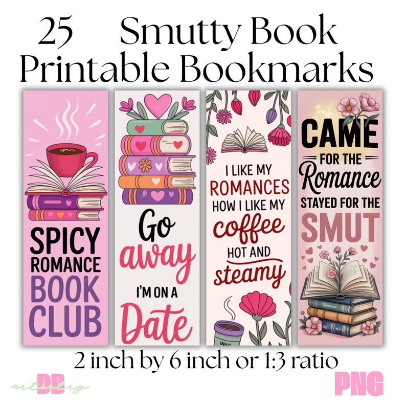 Emotional Support Smut Bookmarks | Hot Girls Read Smut | 25 Printable ...