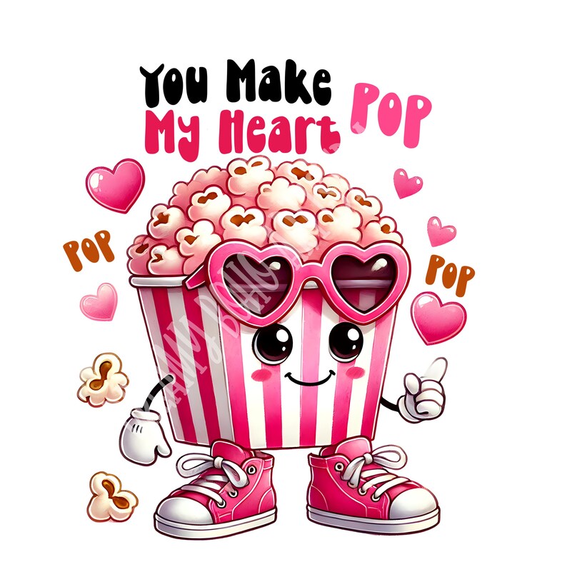 You Make My Heart Pop Png Valentines Popcorn Png Valentine Boujie Png ...