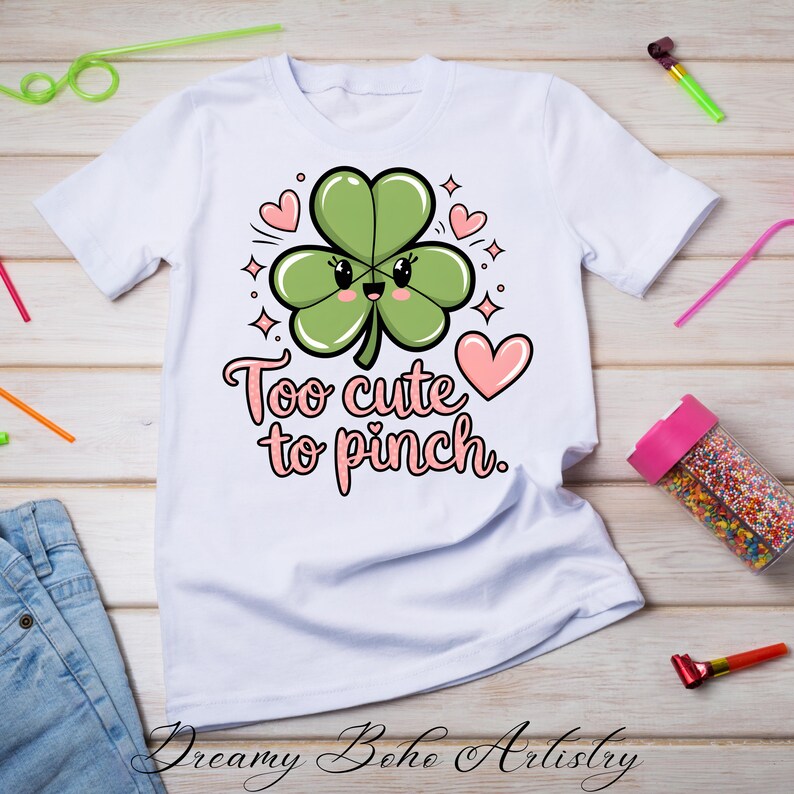 Too Cute to Pinch Png | St Patrick Day Png, St. Patrick's Day Shamrock ...