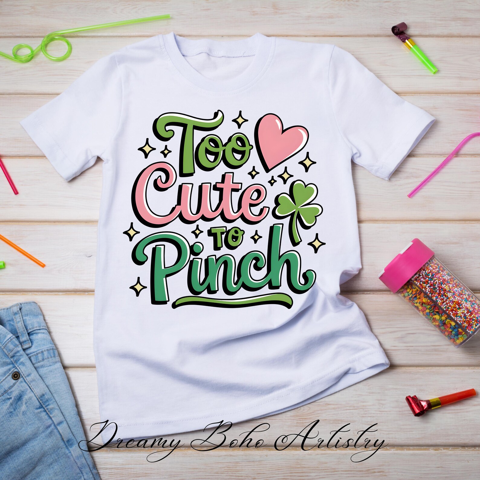 Too Cute to Pinch Png, St Patrick Day Png, Saint Patrick Day Png ...
