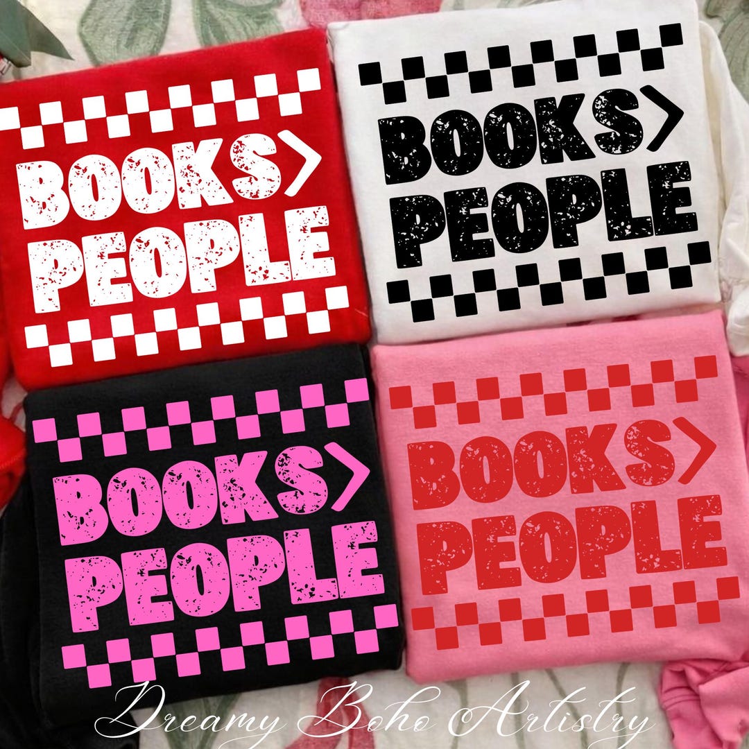 Books Over People PNG Bundle | Funny Book Lover Quote | Reader Humor ...