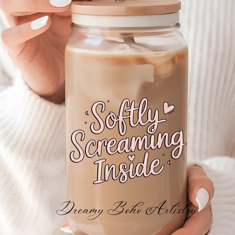 Softly Screaming Inside PNG | Adult Humor | Mental Health Awareness ...