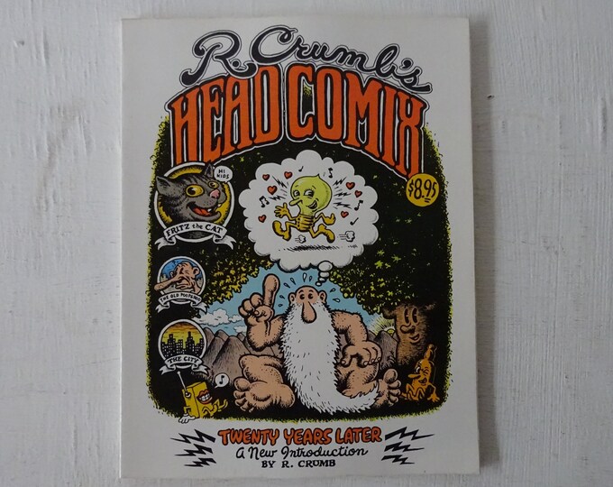 Vintage Book, R. Crumb's Head Comix, Twenty Years Later, 1988, Fireside ...