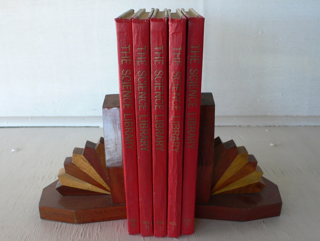 Vintage Book Set, the Science Library, 5 Volumes, 1960's Red Book Decor ...