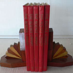 Vintage Book Set, the Science Library, 5 Volumes, 1960's Red Book Decor ...