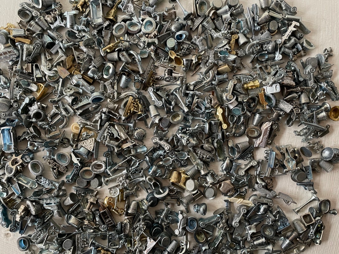 Vintage Metal Monopoly Pieces, Large Destash, 5 Pounds!, Free Shipping ...