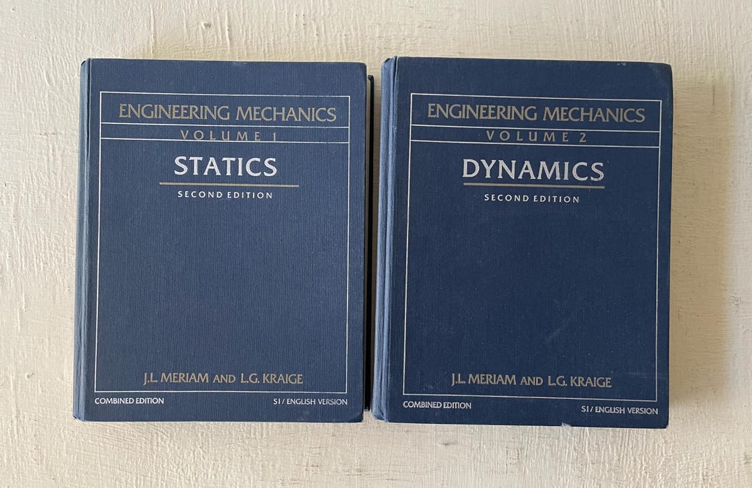 Vintage Textbooks, Engineering Mechanics, 2 Volumes, Statics and ...