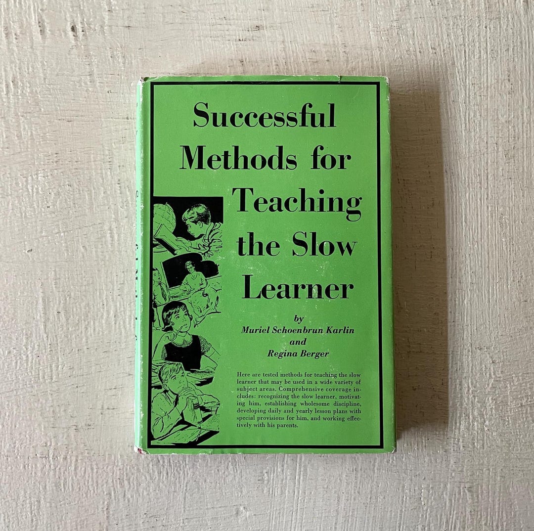 Vintage Book, Successful Methods for Teaching the Slow Learner, Muriel ...