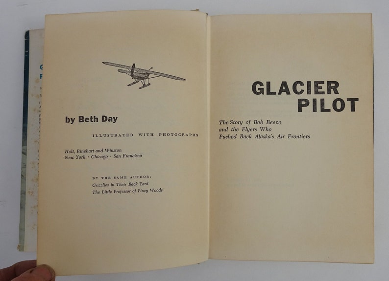 Vintage Book Glacier Pilot by Beth Day Bob Reeve 1970 - Etsy