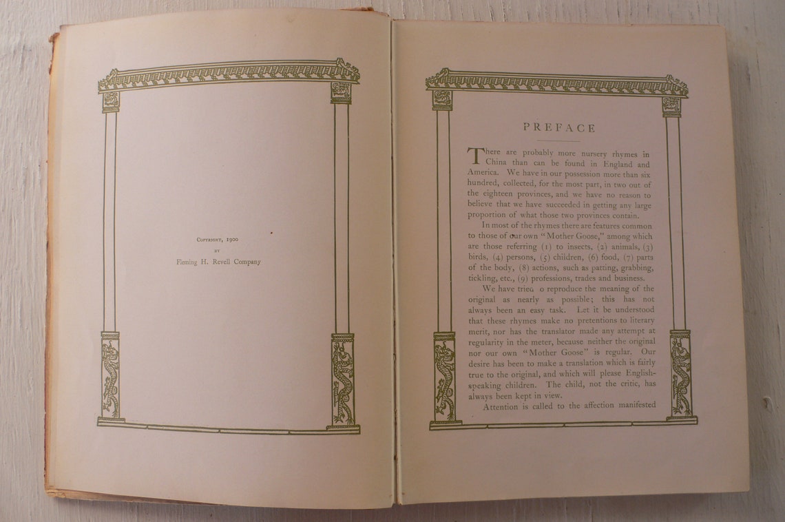 Antique Children's Book Chinese Mother Goose Rhymes - Etsy