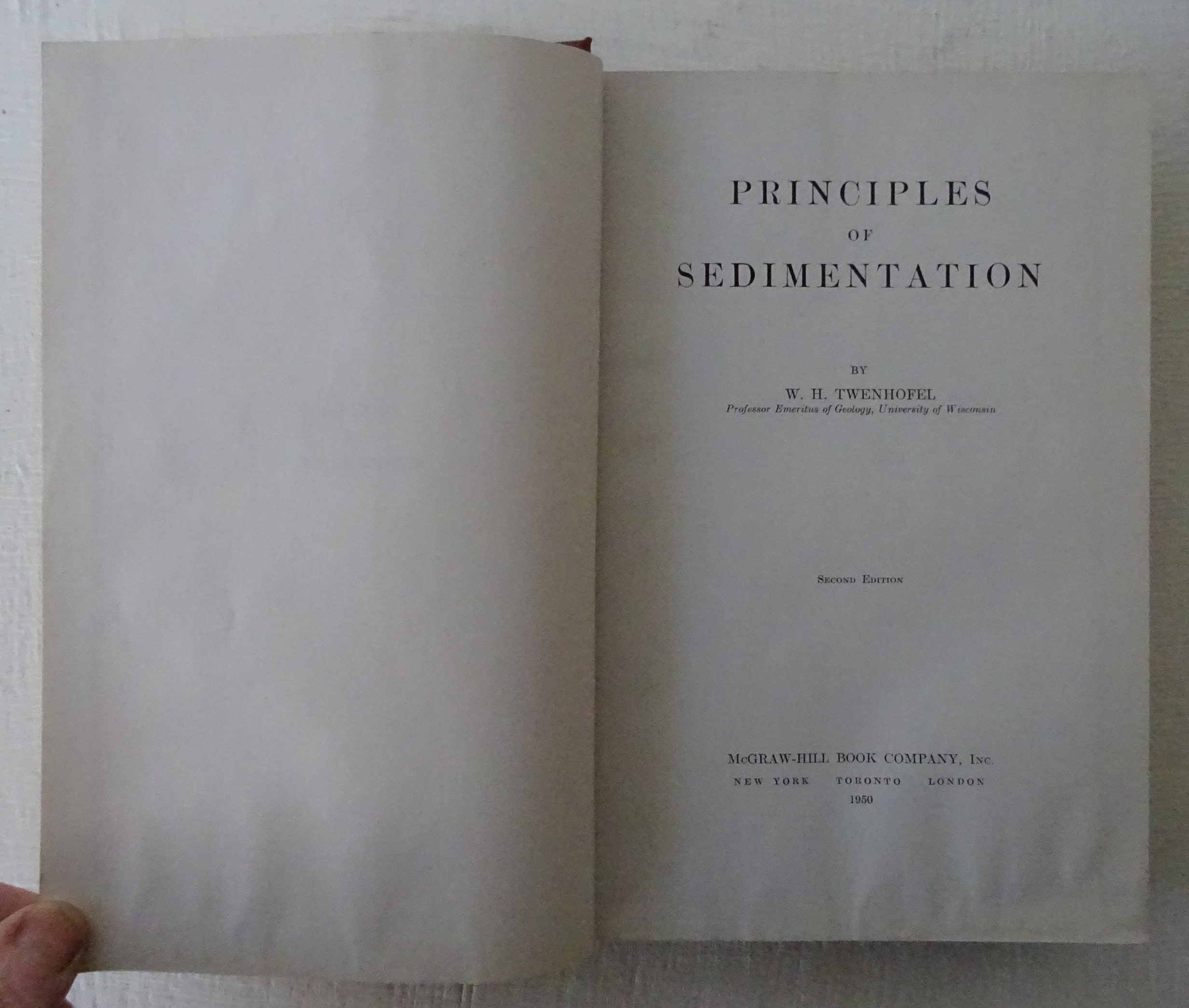 Vintage 1950 Principles of Sedimentation Textbook: Illustrated Mcgraw ...