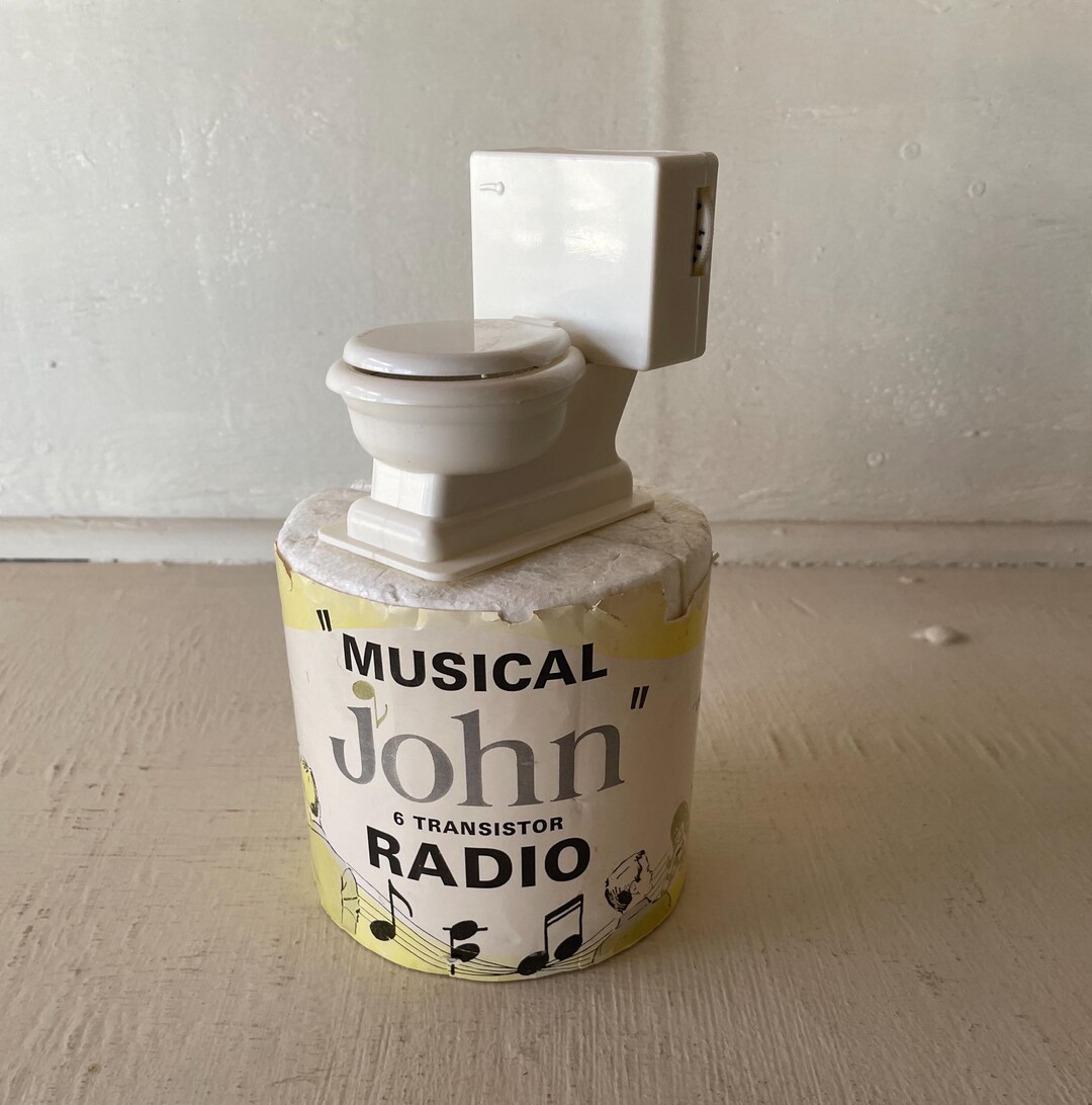 Vintage Musical John 6 Transistor Radio, Toilet, Original Package, Made ...