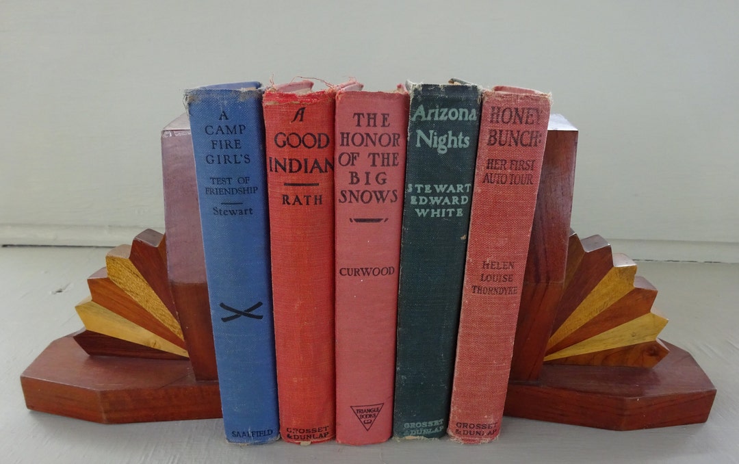 Antique Book Stack: Shabby Chic Library Decor, 5 Volumes (1904-1927) - Etsy