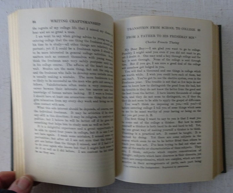 Vintage Textbook Writing Craftsmanship Models and Readings - Etsy