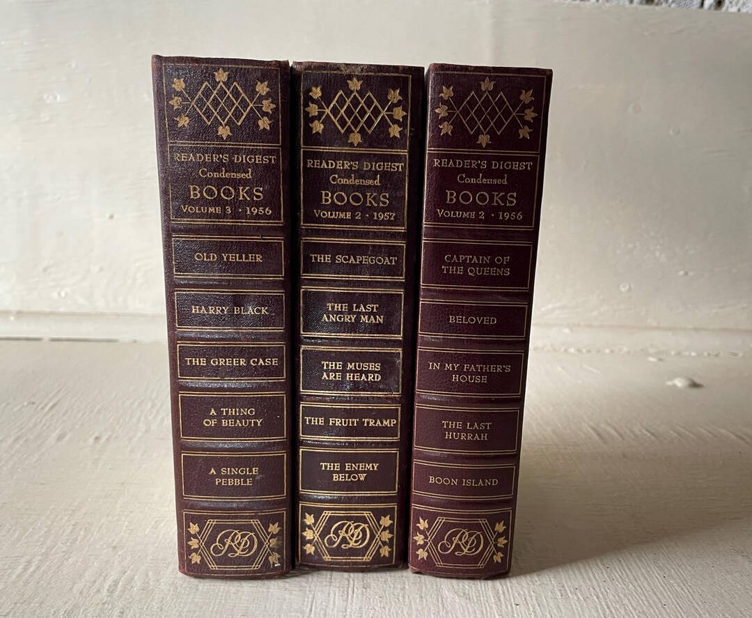 Vintage Book Set, Reader's Digest Condensed Books, 1950's, 3 Volumes ...