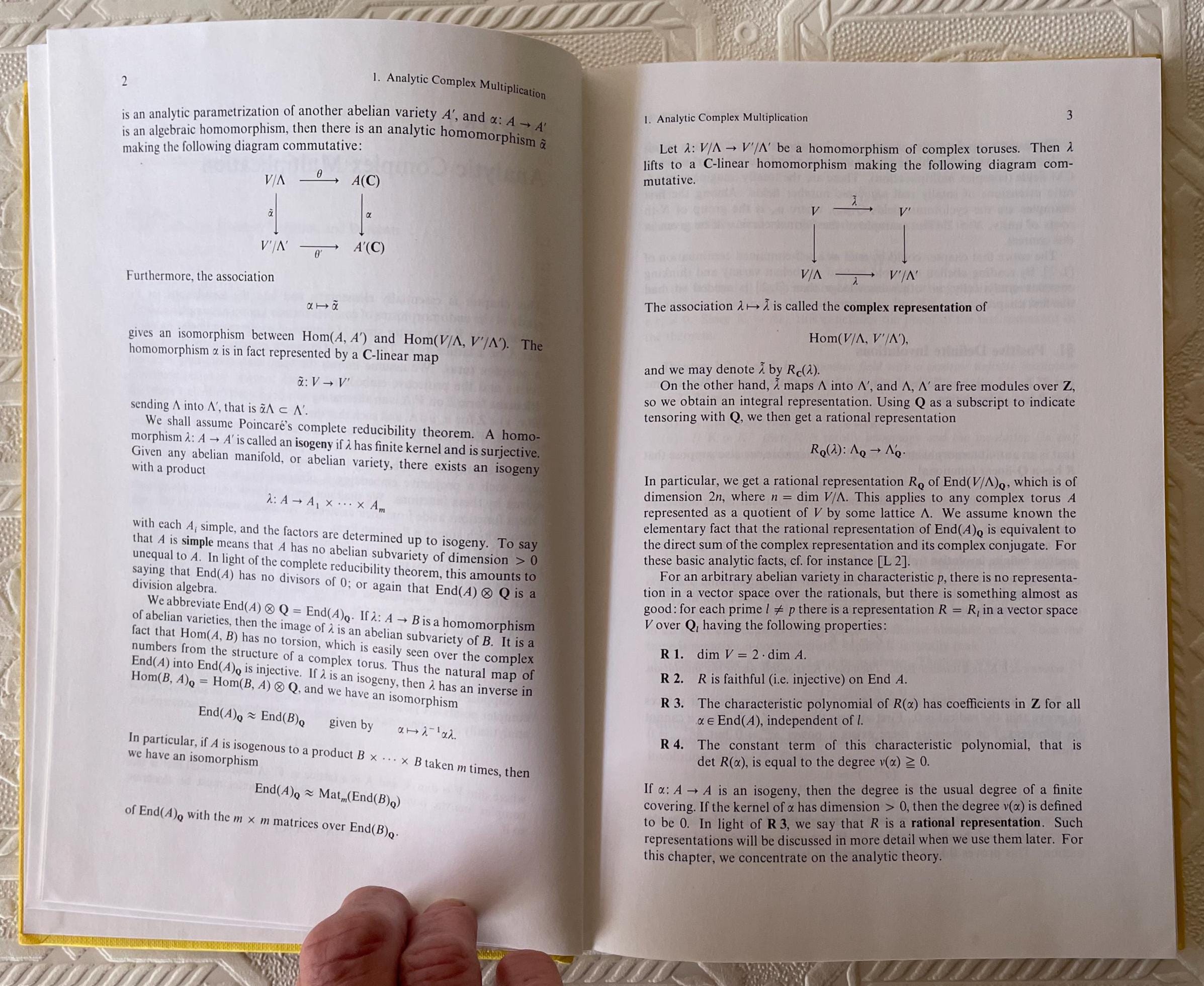 Vintage Complex Multiplication Textbook - Serge Lang 1983 - Etsy