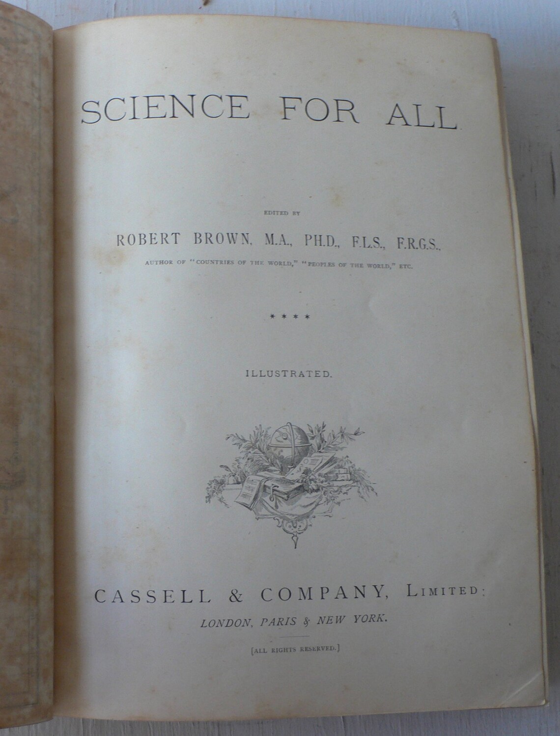 Antique Book Science for All Illustrated Leather Bound | Etsy