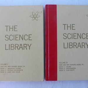 Vintage Book Set, the Science Library, 5 Volumes, 1960's Red Book Decor ...
