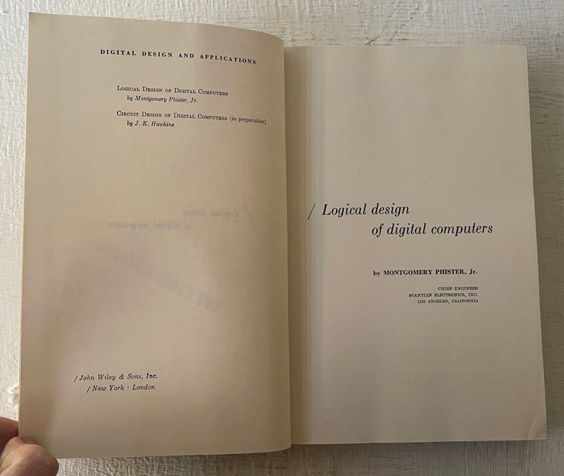 Vintage Logical Design of Digital Computers Textbook, 1967 - Etsy
