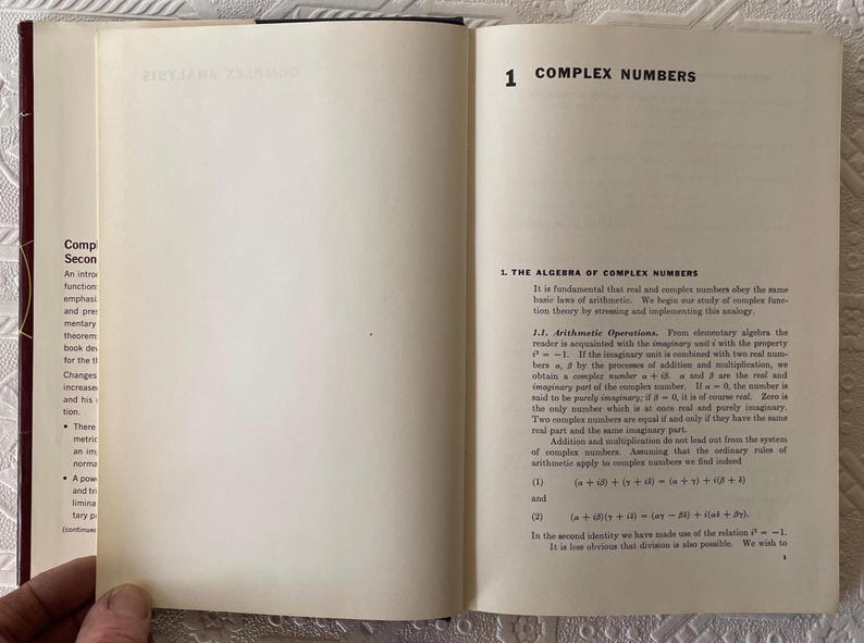 Vintage Complex Analysis Textbook: Lars Ahlfors, 1966 Second Edition - Etsy