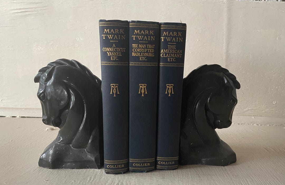 Antique Mark Twain Book Set: 1917 Collier Blue & Gold Decor - Etsy