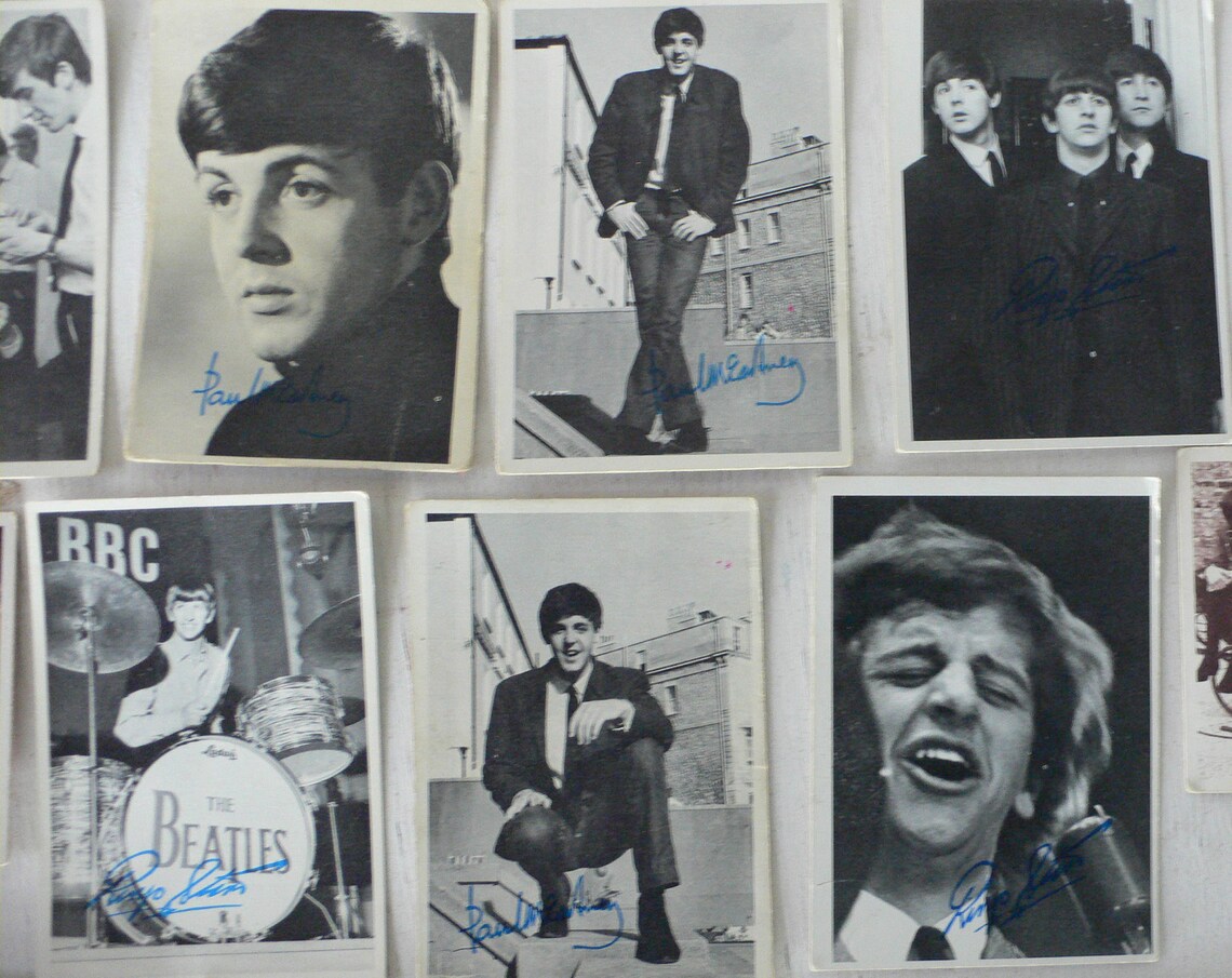 Vintage Beatles Trading Cards 30 Free Shipping - Etsy