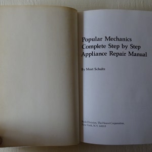 Vintage Book, Complete Appliance Repair Manual, Popular Mechanics, 1975 ...