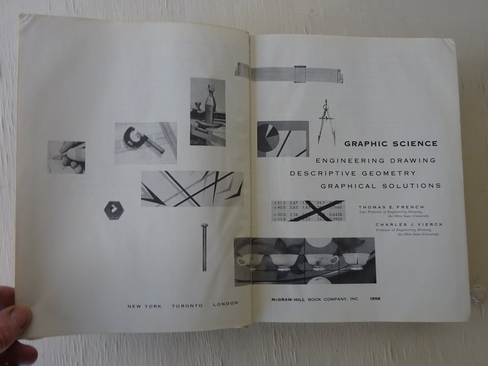 Vintage Graphic Science Textbook: Descriptive Geometry, 1958 ...
